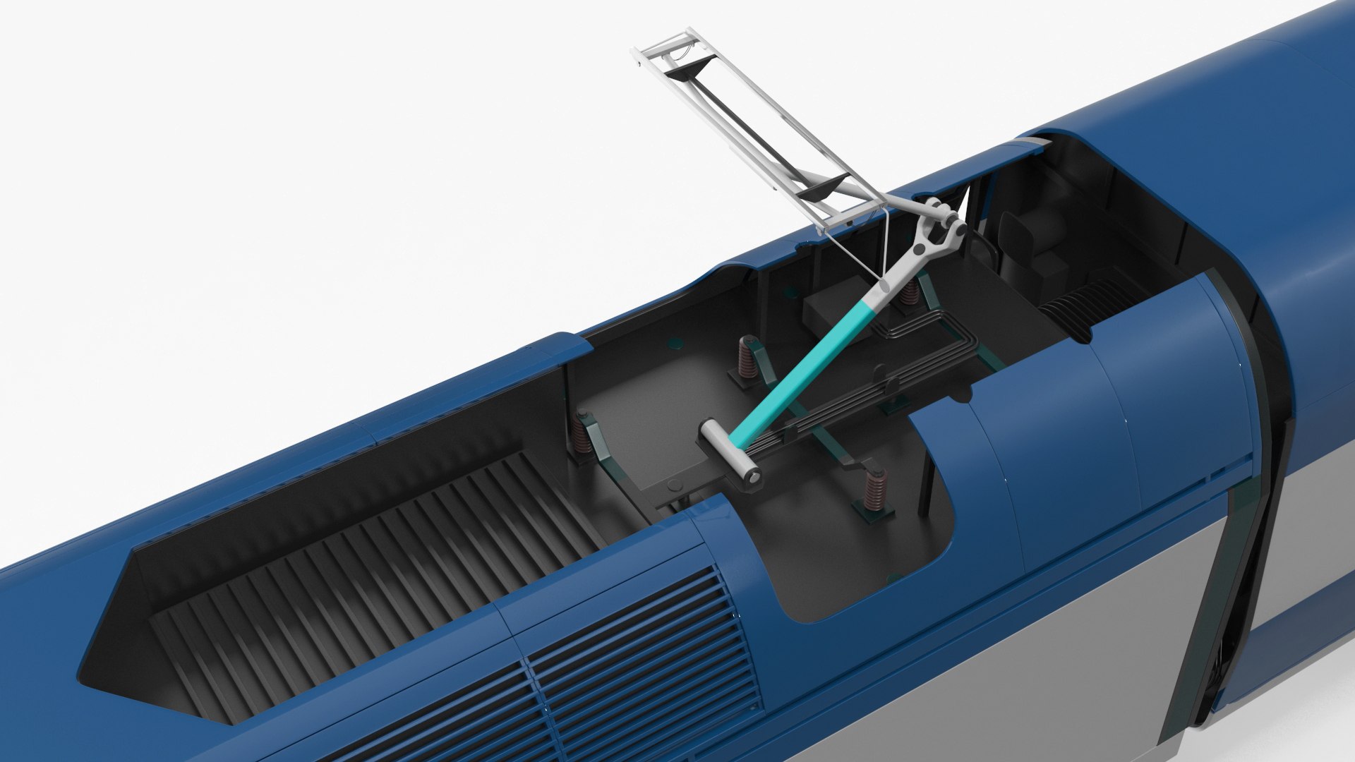 Blue High-Speed Passenger Train model - TurboSquid 2093419