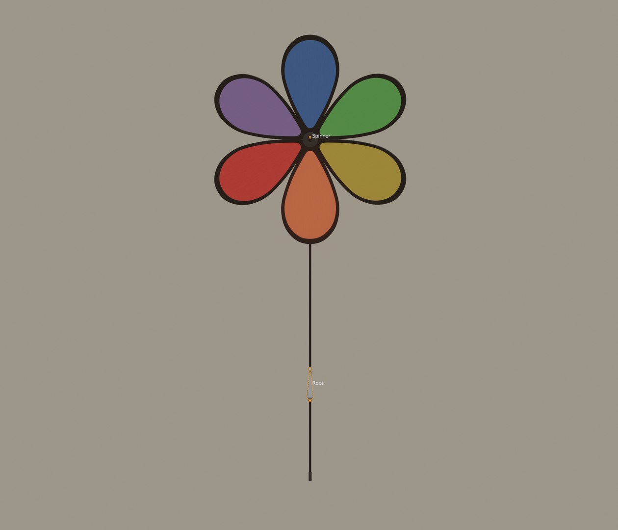 Flower Spinner Model - TurboSquid 2058623