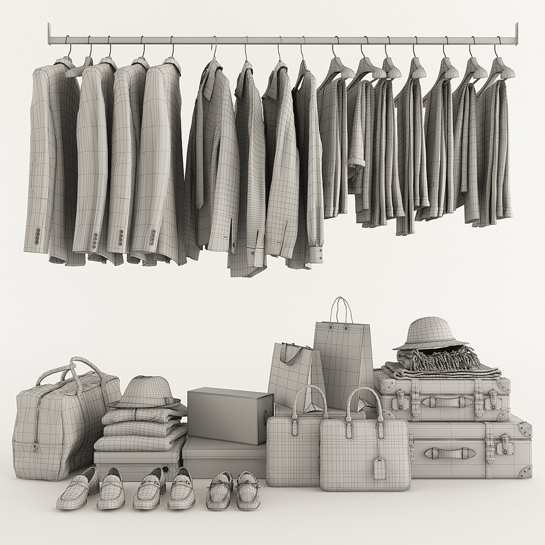 Clothing Wardrobe 3D Model - TurboSquid 1301431