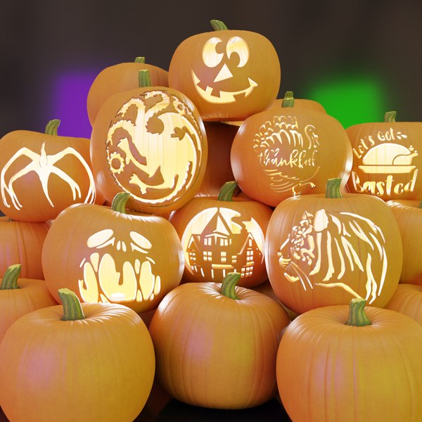 modelo 3d Carved Pumpkin Collection - TurboSquid 1927640