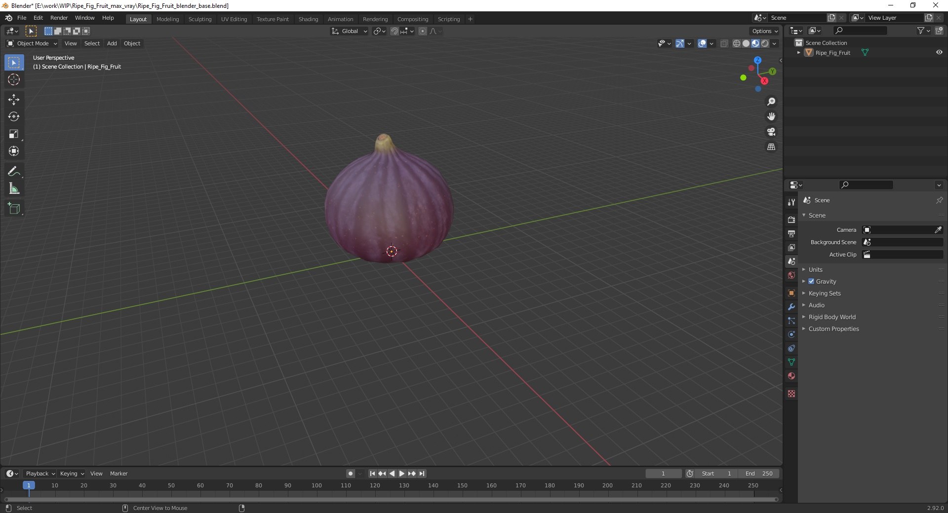 Ripe Fig Fruit model - TurboSquid 2054581