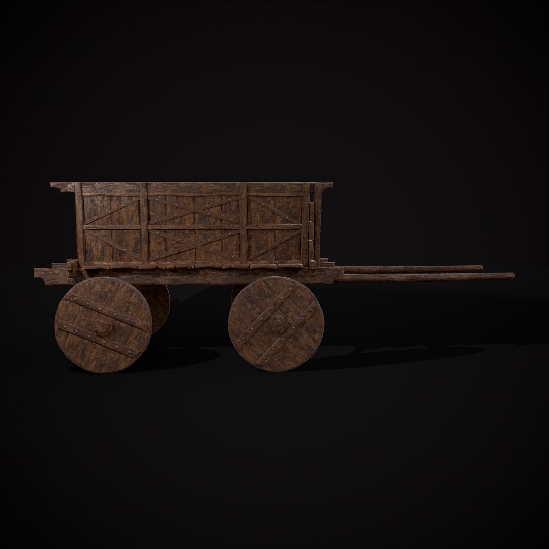 Old Wooden Transport Cart 3D model - TurboSquid 2059522