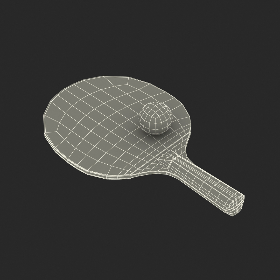 Ping Pong Ball Paddle 3d Model