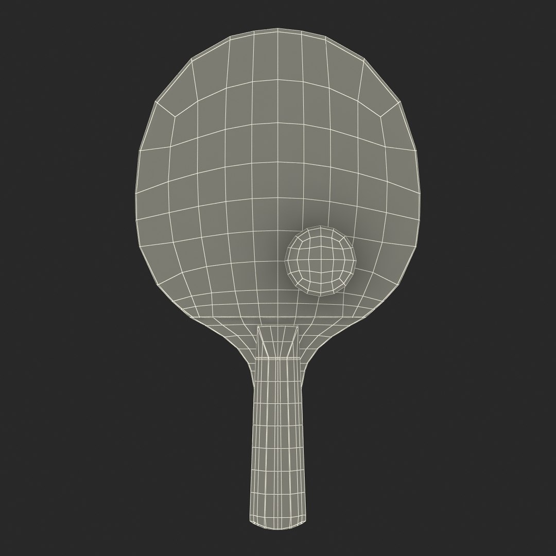 ping pong ball paddle 3d model