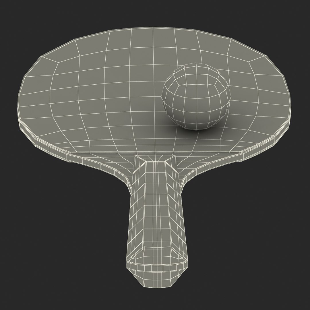 ping pong ball paddle 3d model