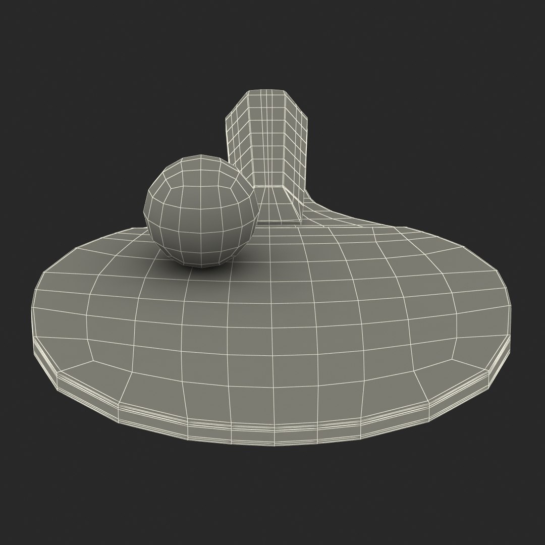 ping pong ball paddle 3d model