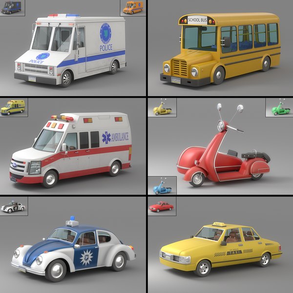 Free Cartoon Car 3D Models for Download | TurboSquid