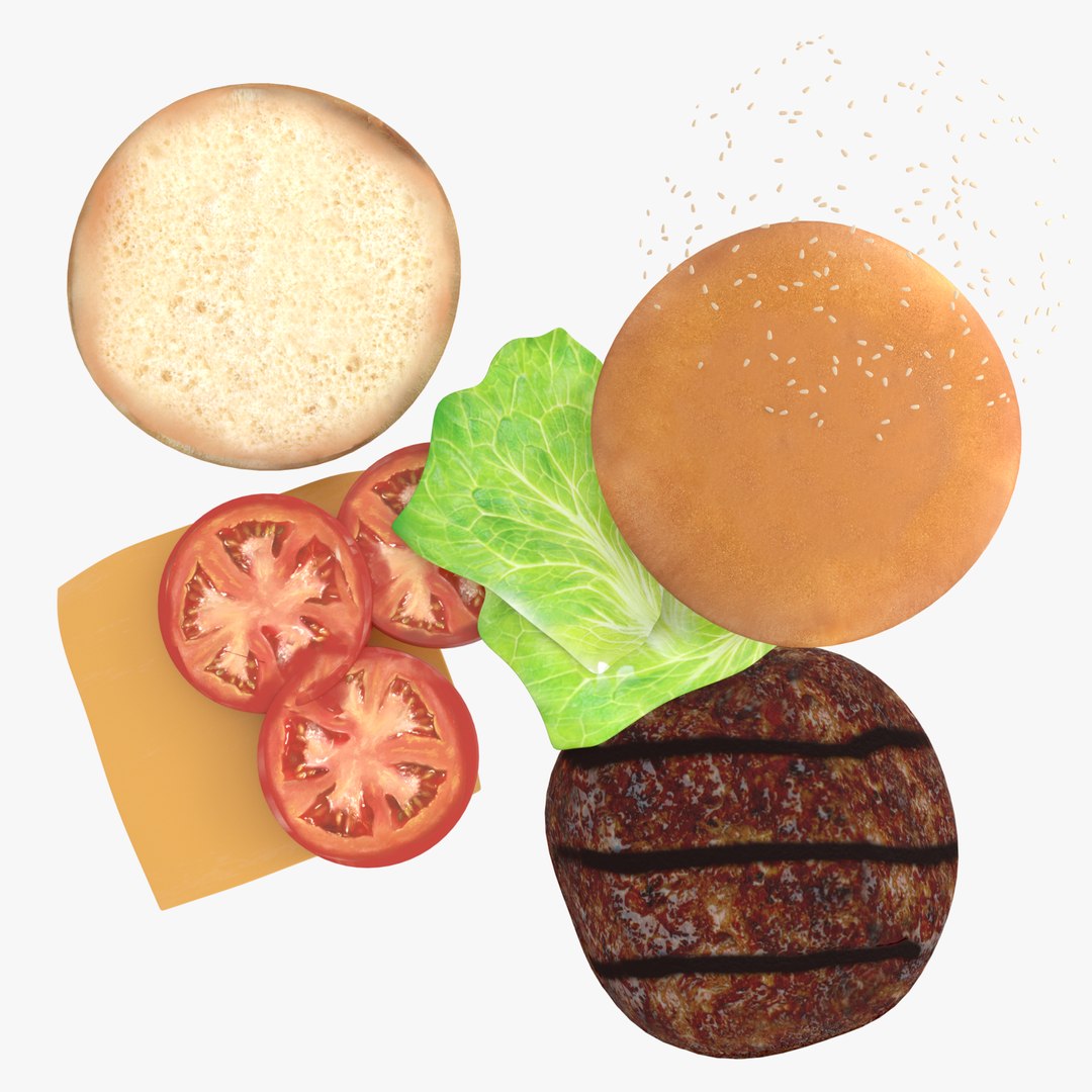 Burger seed bun 3D model - TurboSquid 1174599