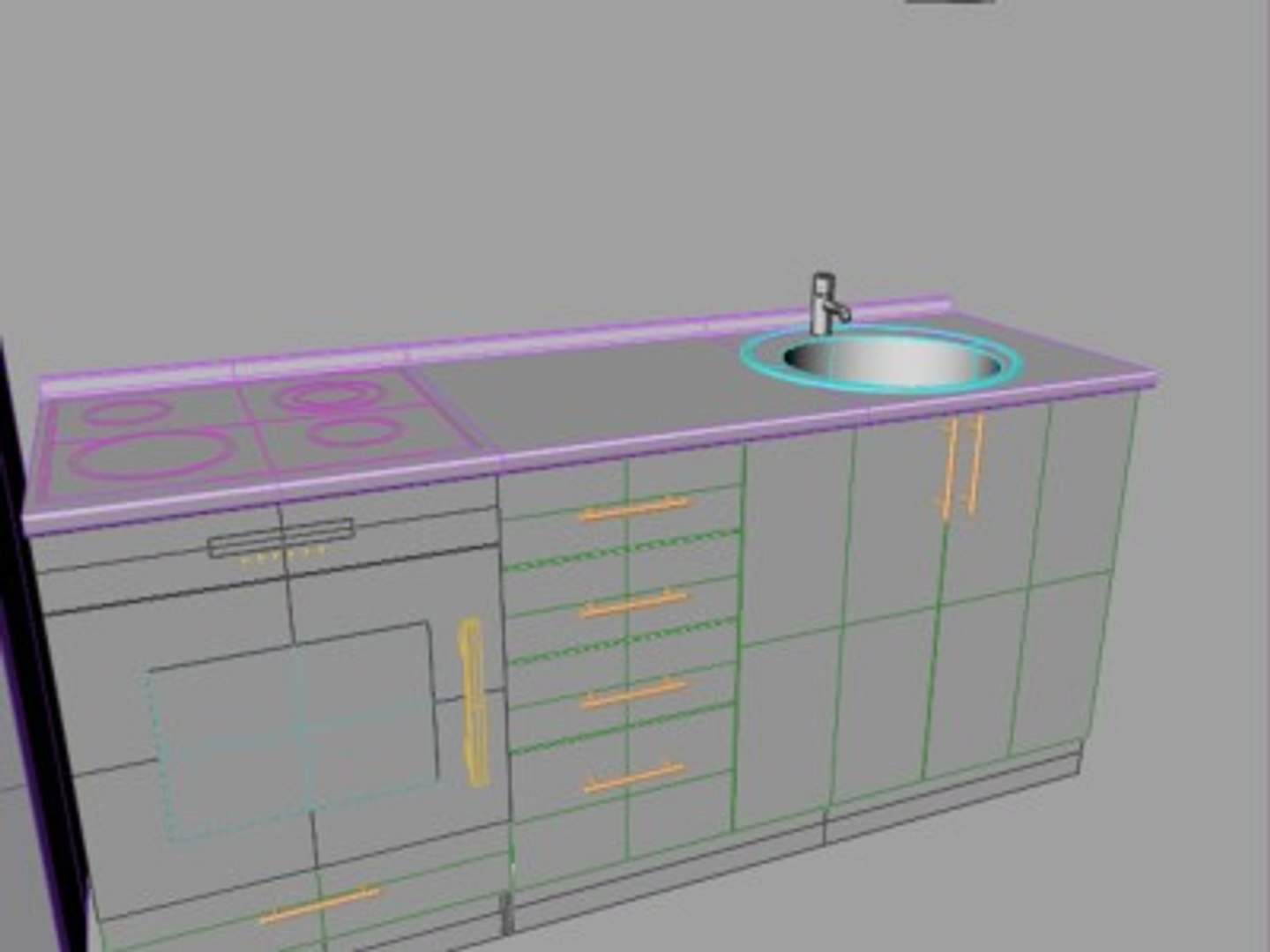 3d Model Kitchen Set