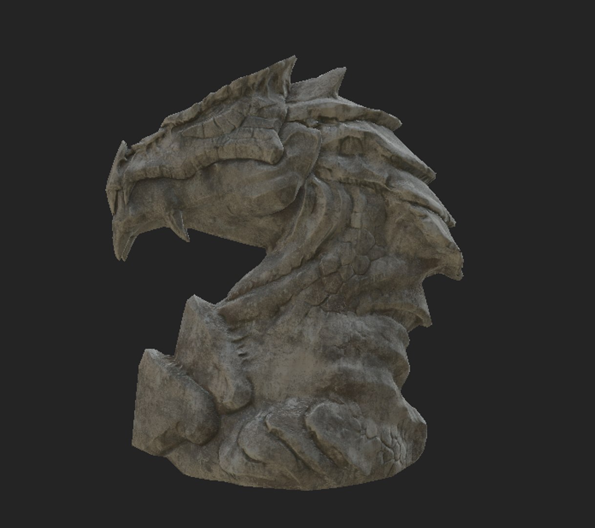Ready Dragon Statue Pbr 3d Model
