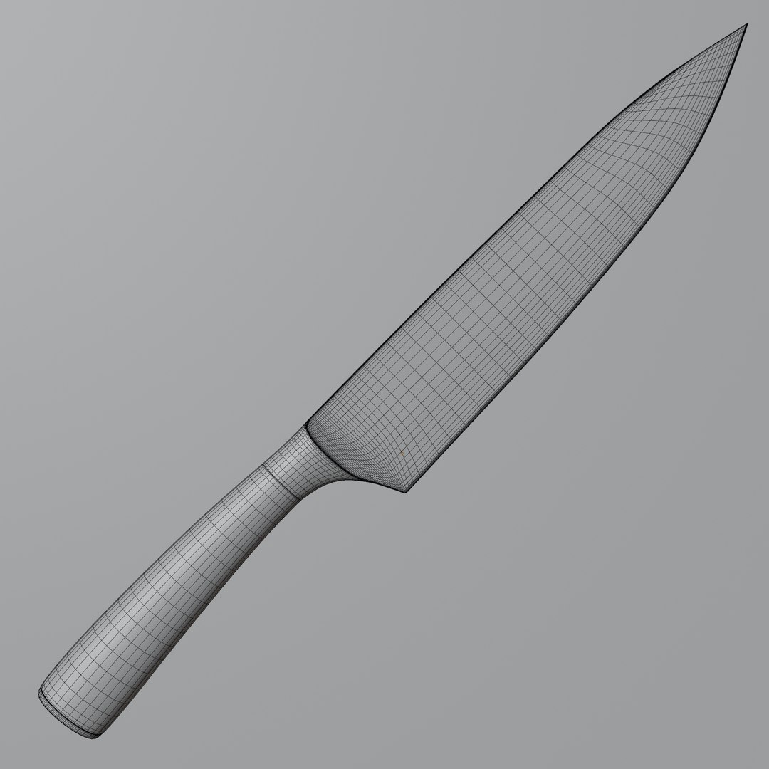 3D Kitchen Knife Damascus Steel Model - TurboSquid 2255152