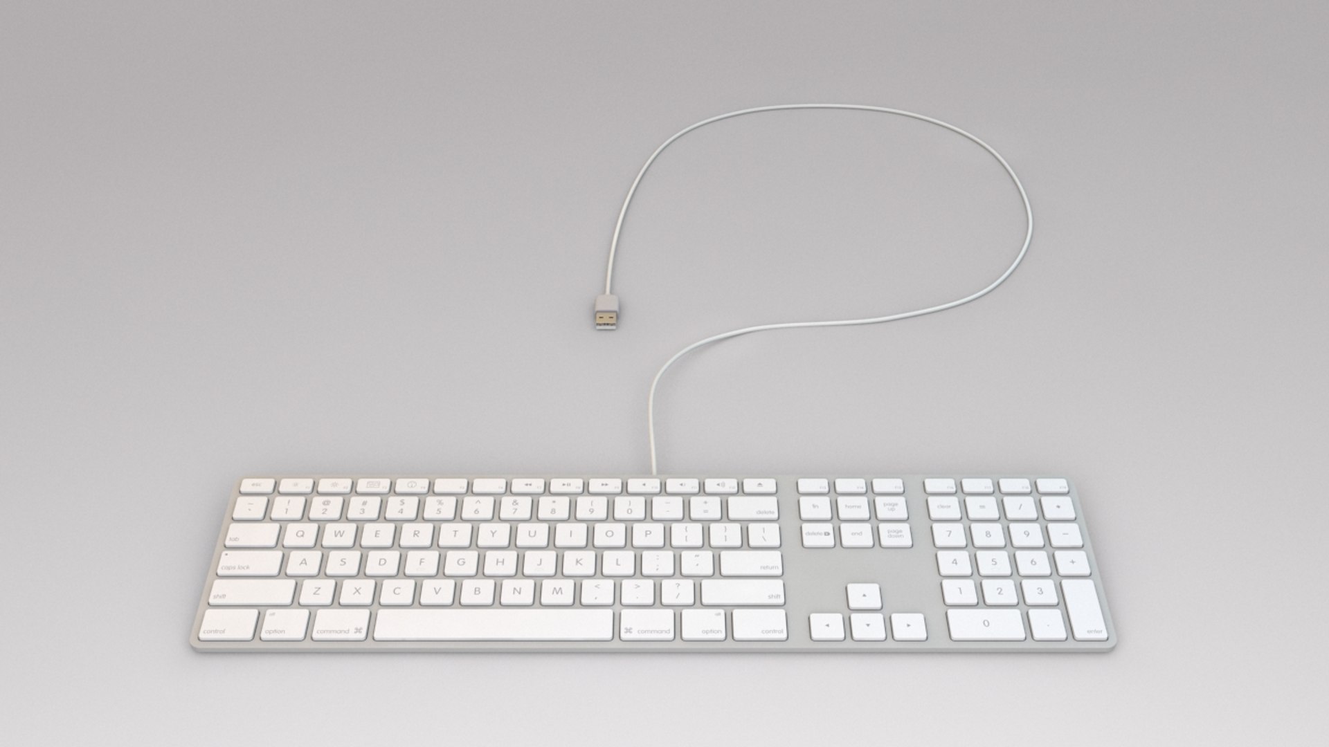 3d Apple Keyboard Model