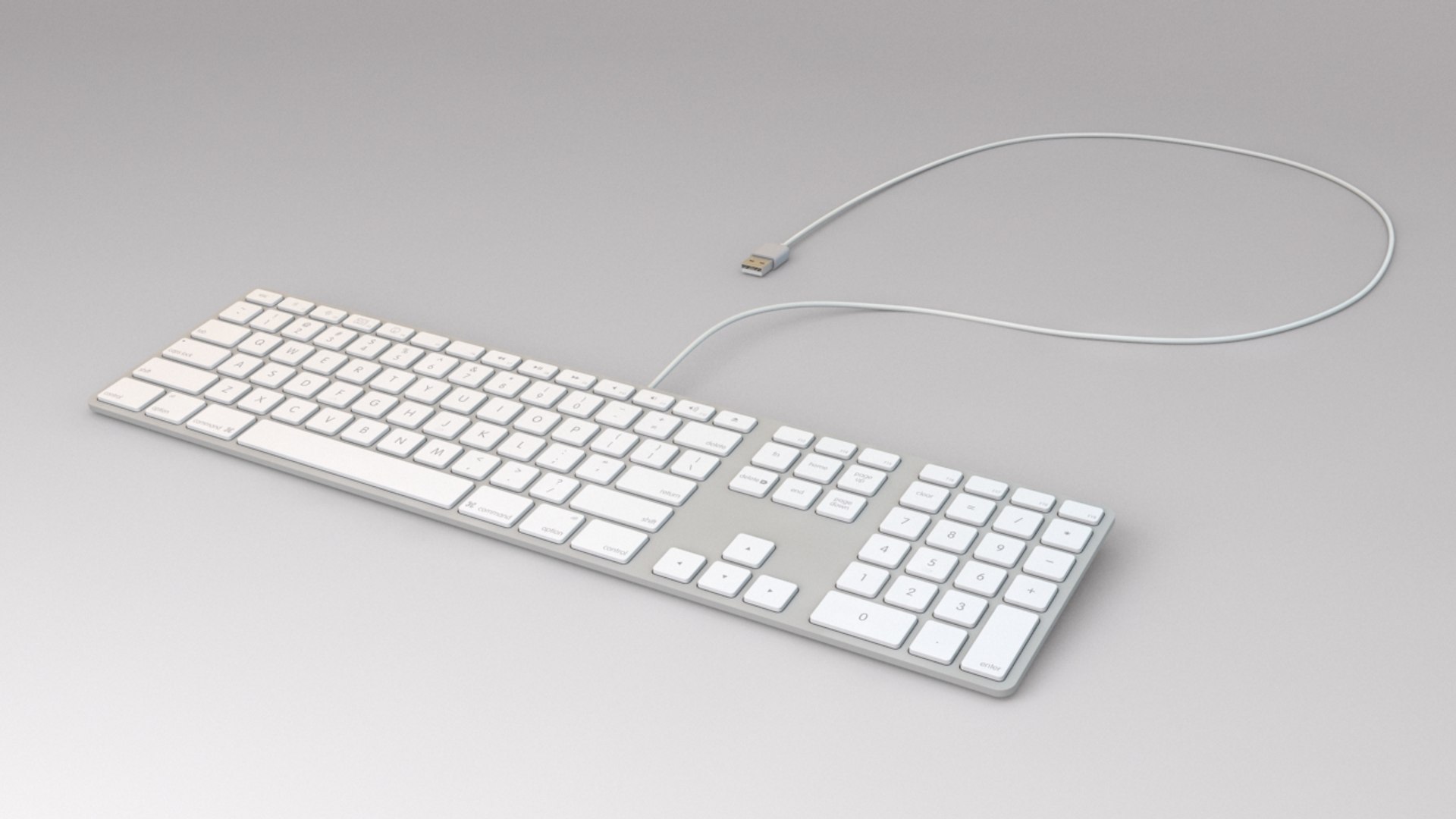 3d Apple Keyboard Model