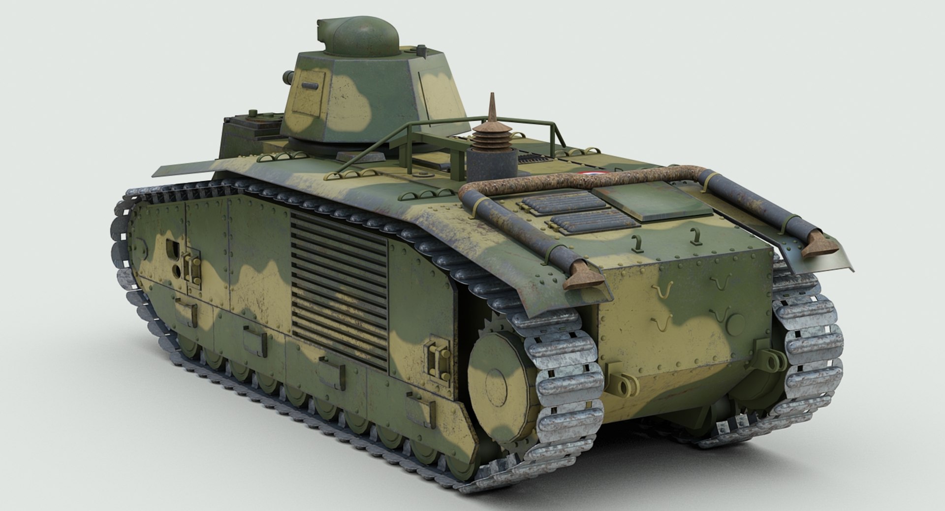 Ww2 Heavy Tank Char 3d Model