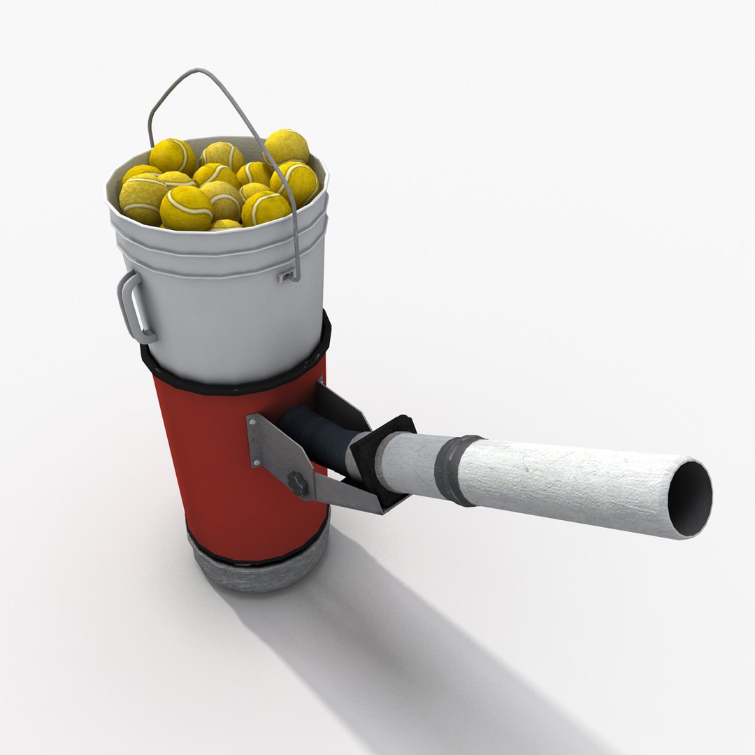 3d tennis ball machine model