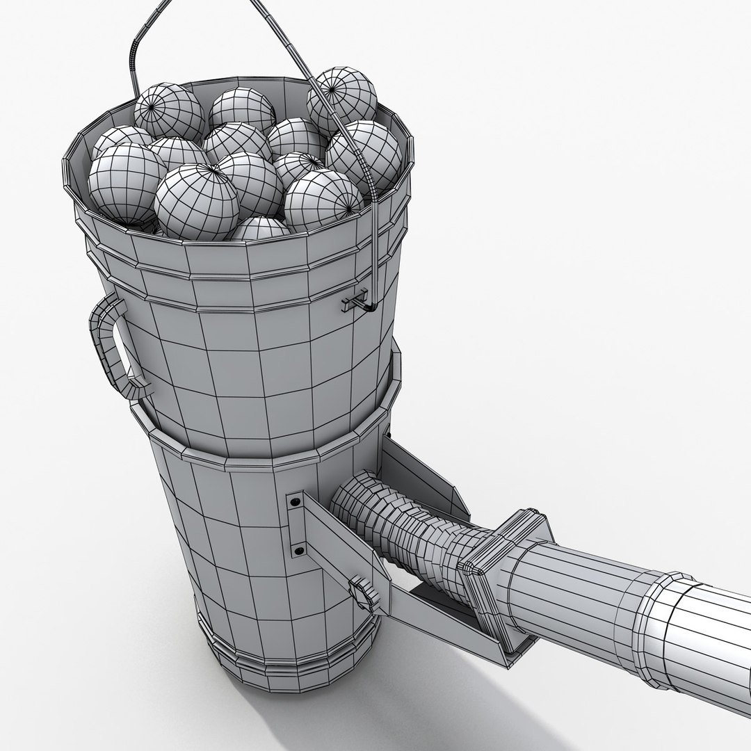 3d tennis ball machine model