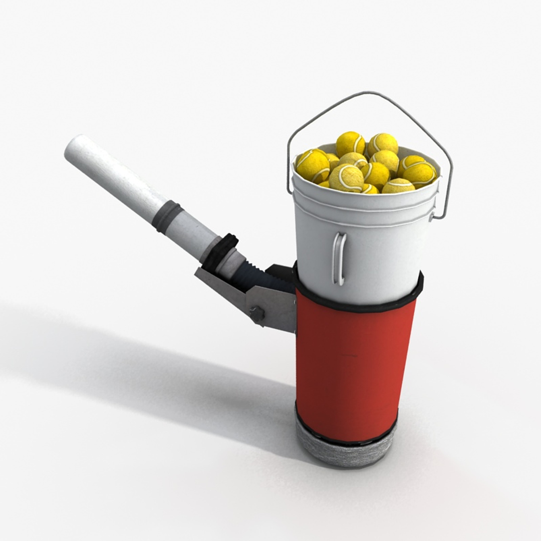 3d tennis ball machine model
