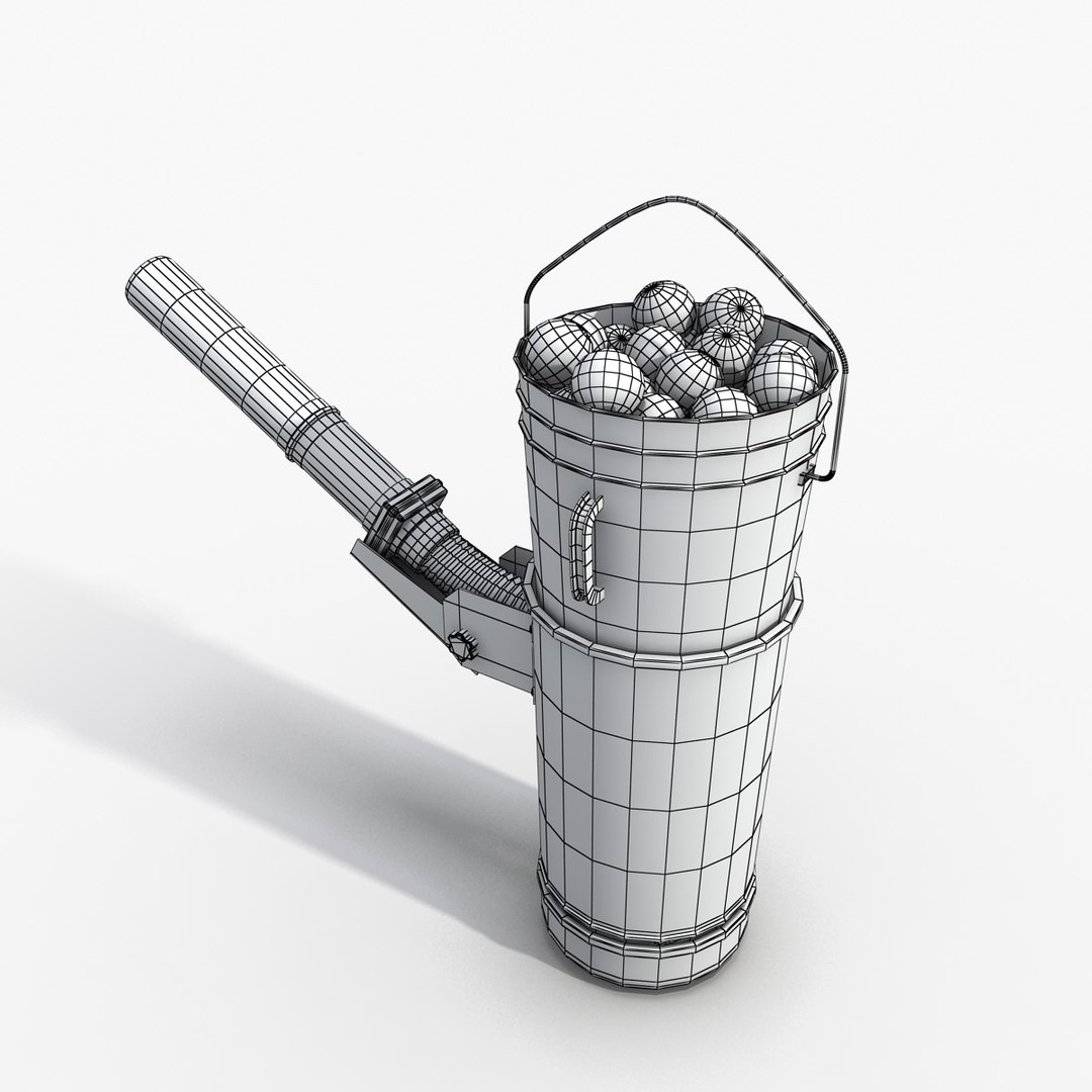 3d tennis ball machine model