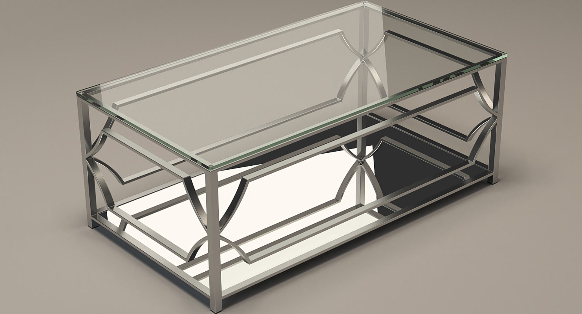 3D Rectangle Coffee Table Metal - TurboSquid 1392045