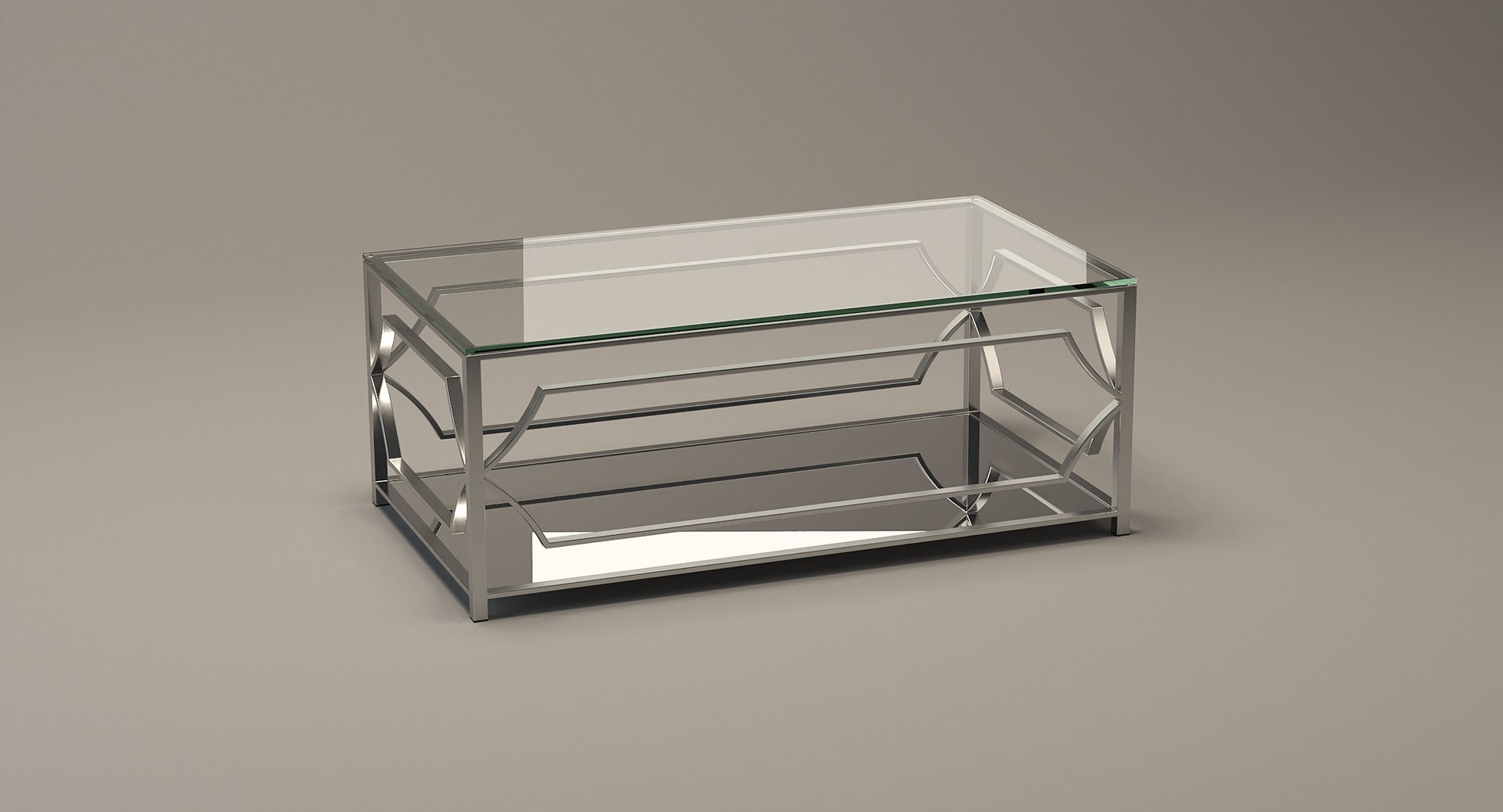 3D Rectangle Coffee Table Metal - TurboSquid 1392045