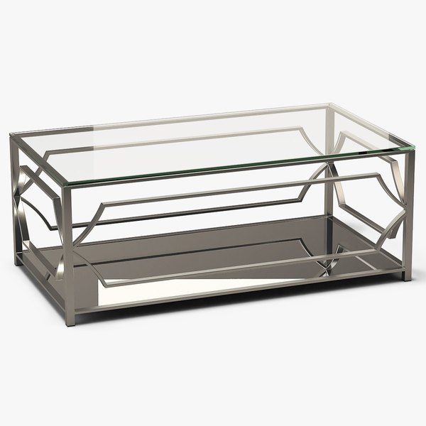 3D rectangle coffee table metal - TurboSquid 1392045