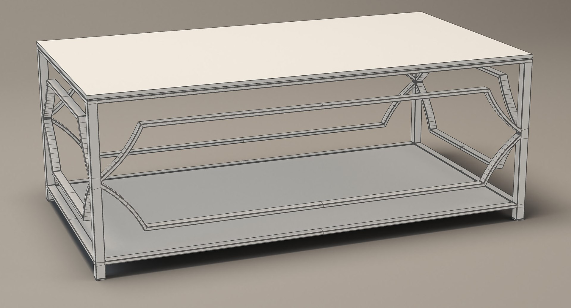 3D Rectangle Coffee Table Metal - TurboSquid 1392045