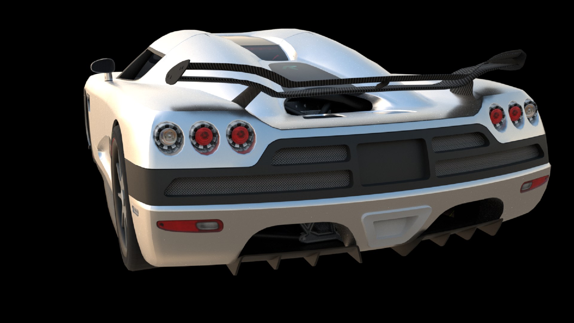 Ultra Realistic Koenigsegg 3D Model White Luxury Hypercar With Detailed ...