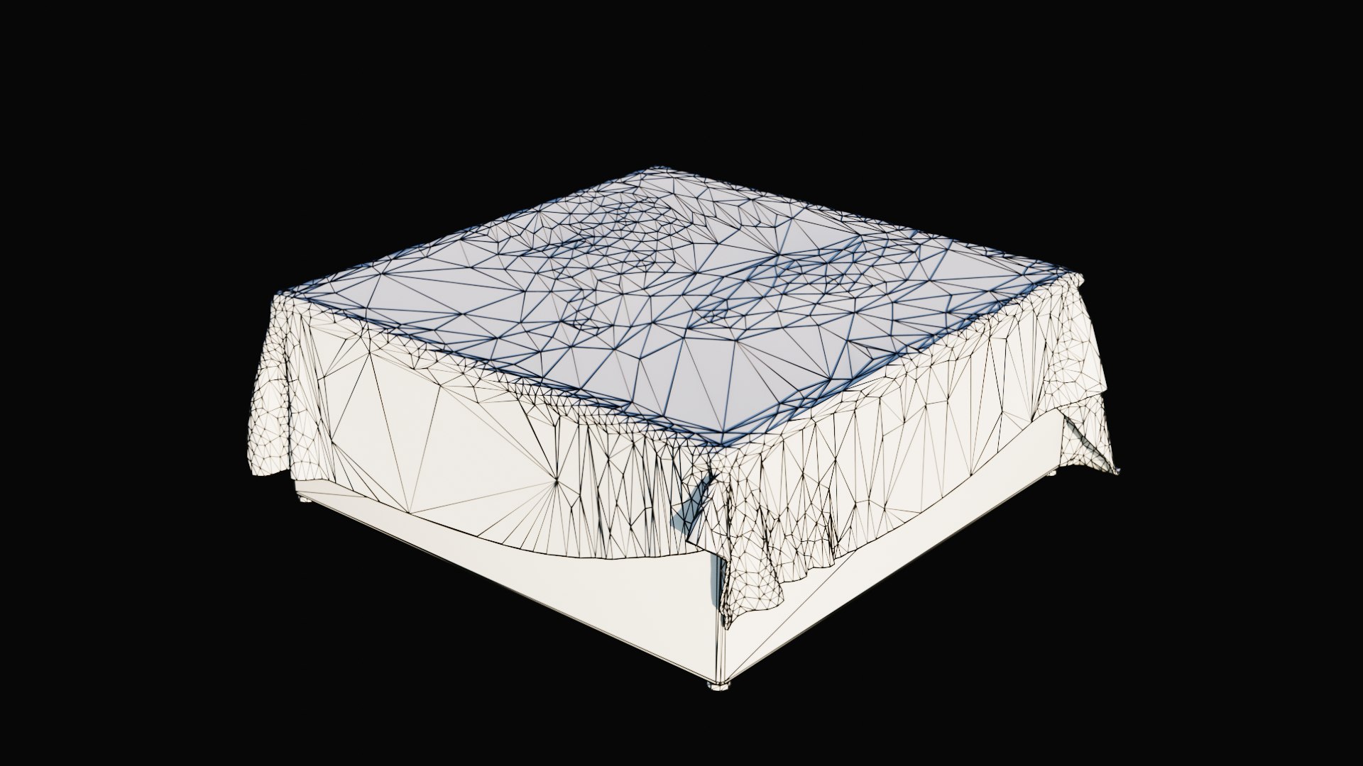 Free Covered Coffee Table 3D - TurboSquid 1952538