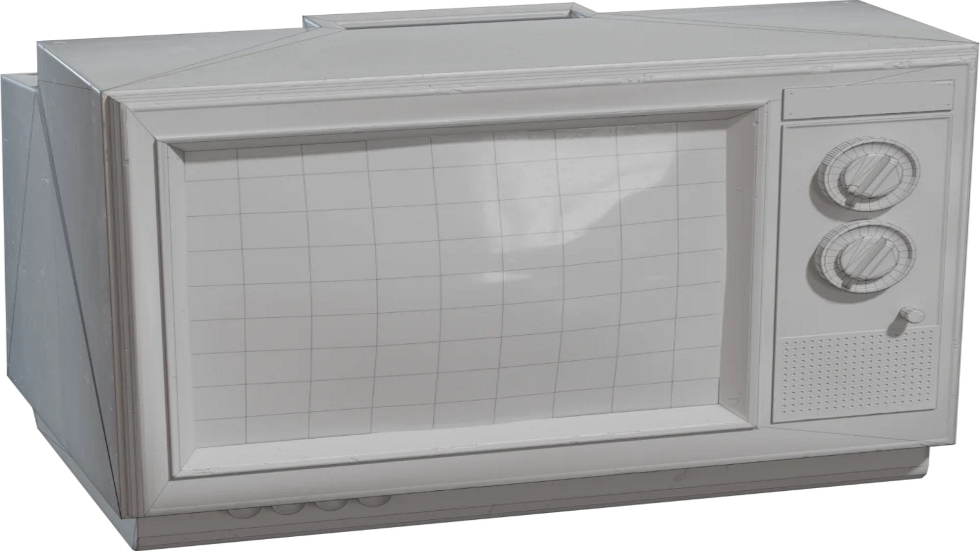 Realistic Old TV Model - TurboSquid 1831027