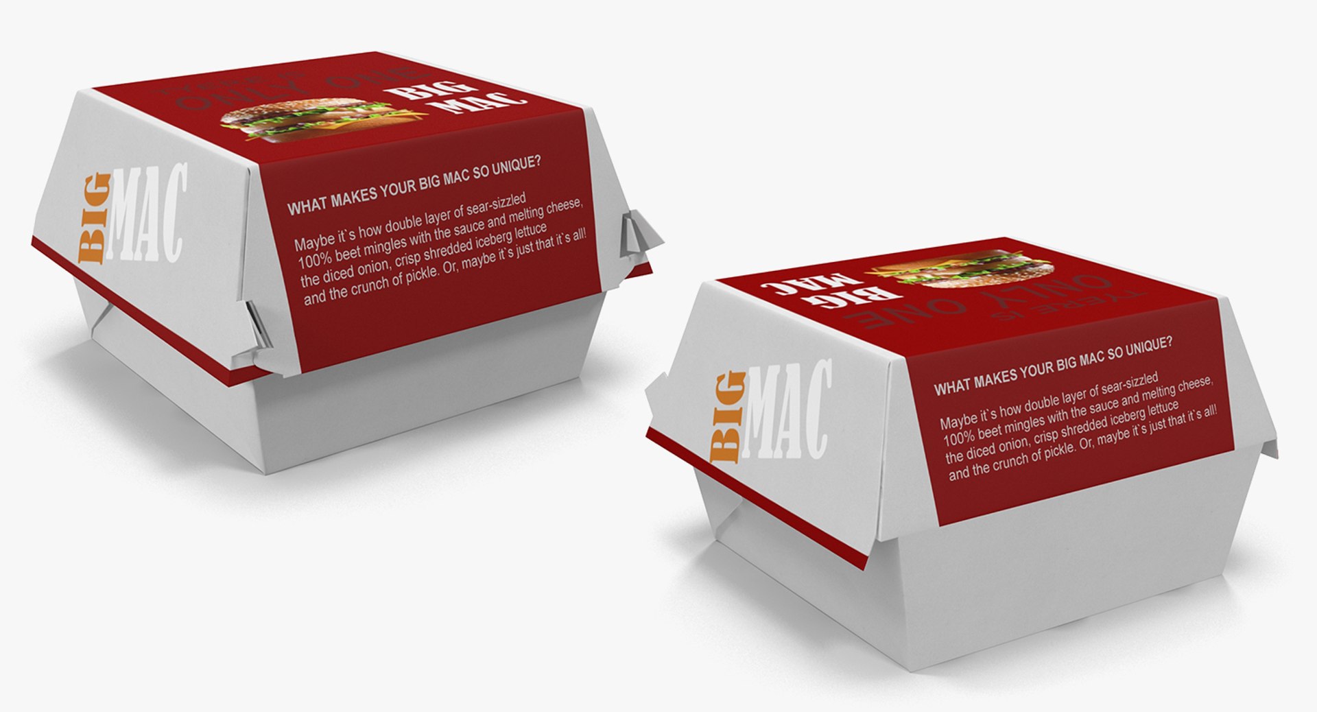 Big Mac Burger Box Model - TurboSquid 1274021