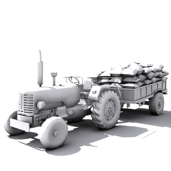 tractor engine 3d model