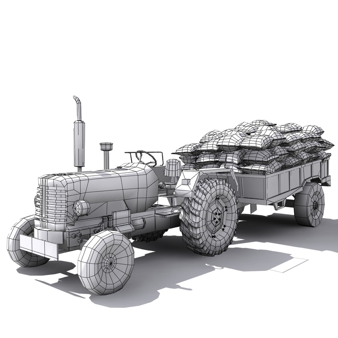 Tractor Engine 3d Model