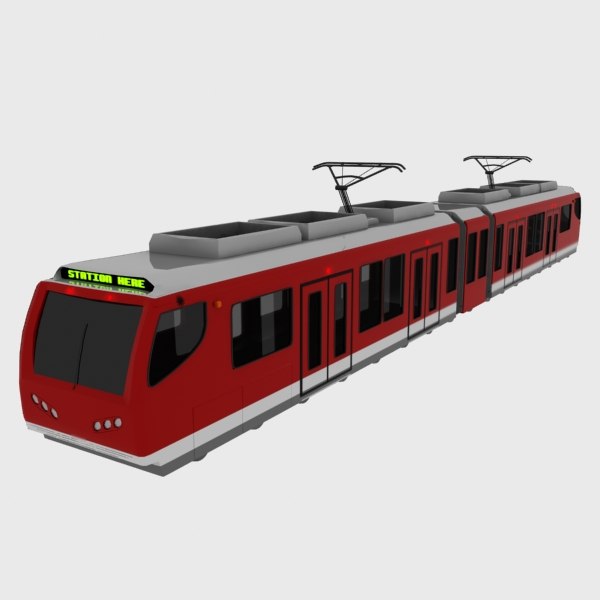 3d metro subway train model