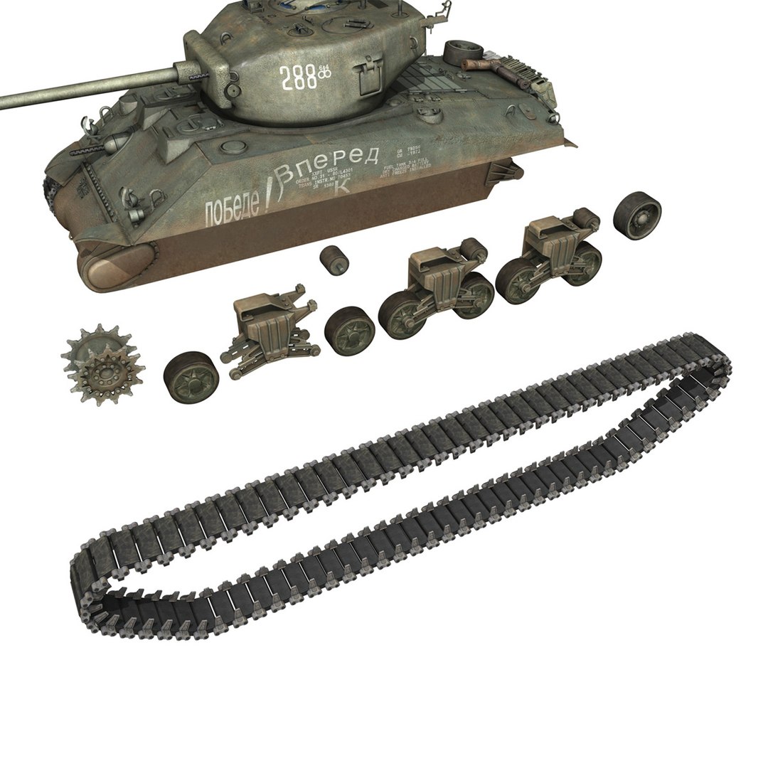 3d Model M4a2 Sherman 288