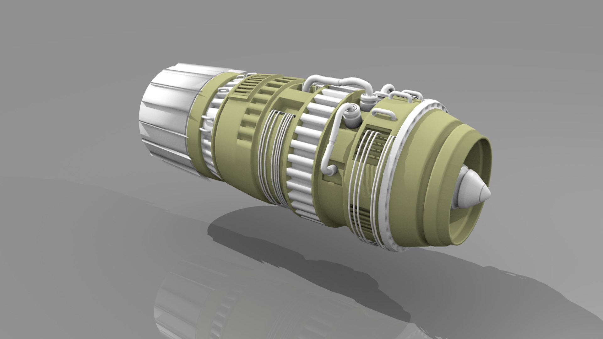 3d model turbine engine