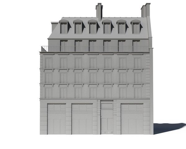 3d model paris house exterior