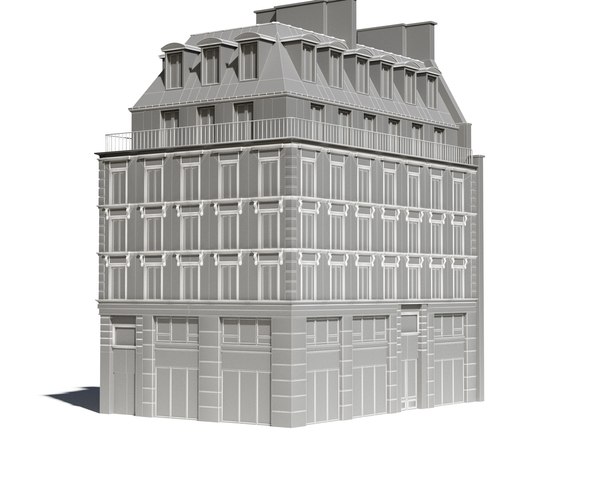 3d model paris house exterior