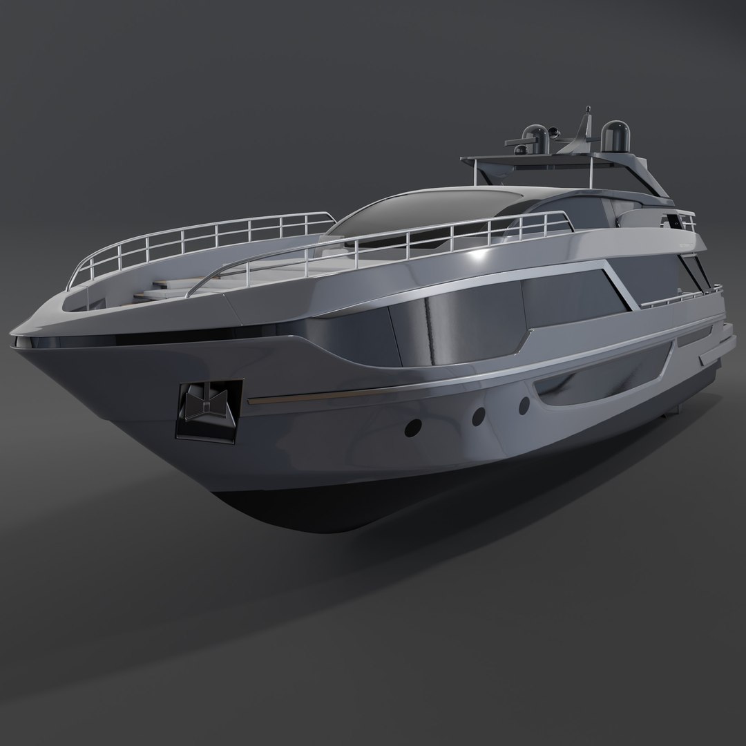 3D RIVA 102 CORSARO SUPER Luxury Motor Yacht 3D PBR Model - TurboSquid ...
