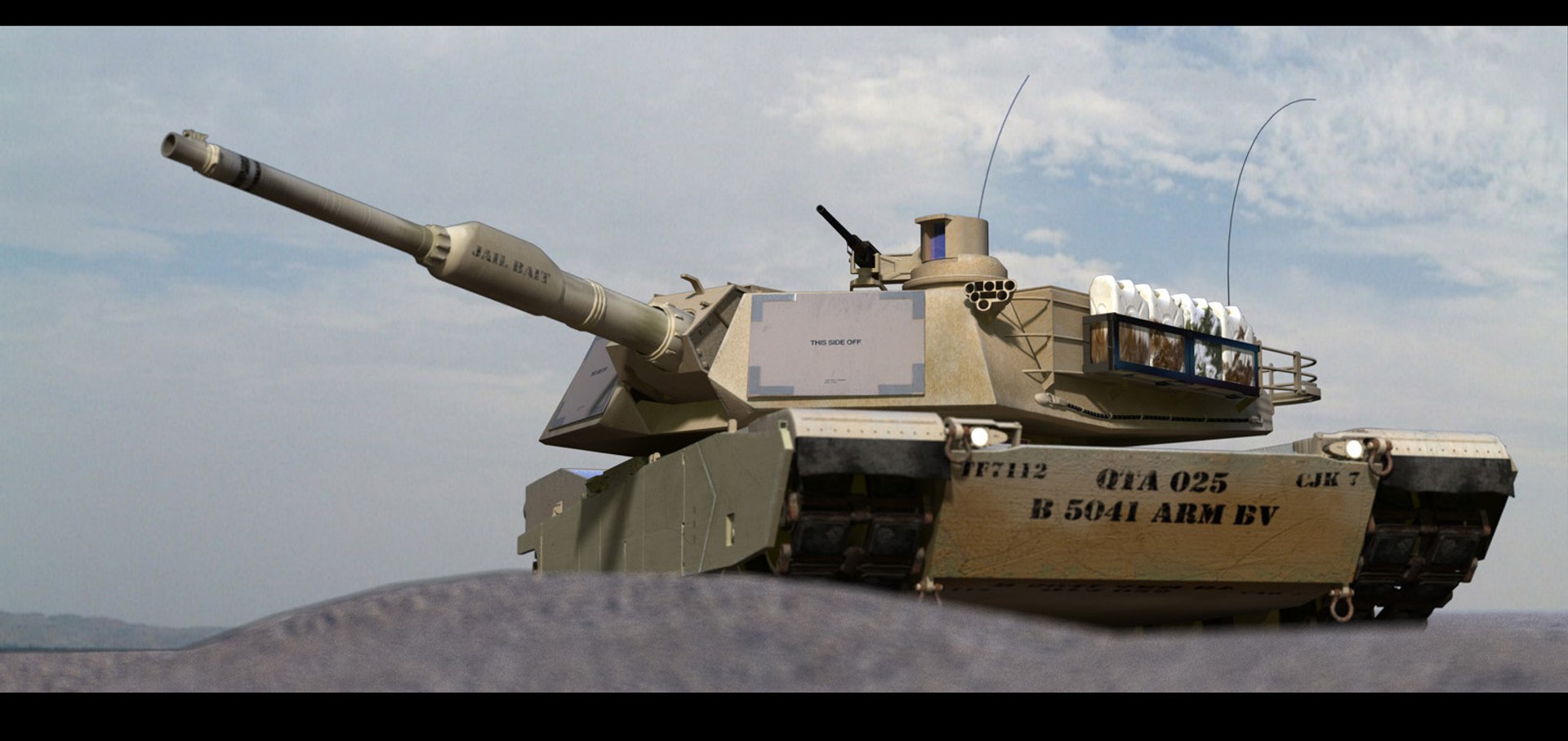 M1a2 Battle Tank Mbt 3d Model