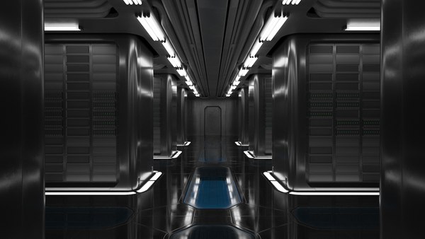 3D sci-fi server room model - TurboSquid 1521579