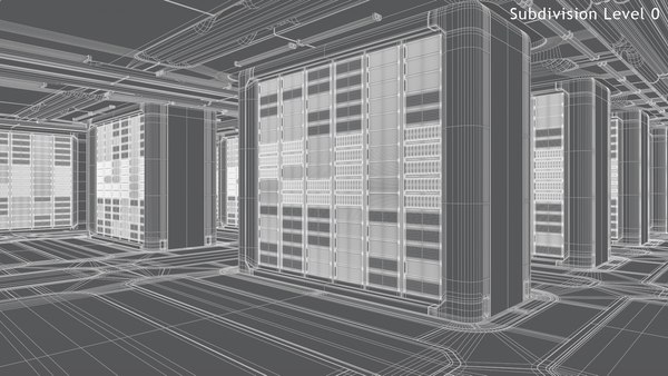 3D sci-fi server room model - TurboSquid 1521579
