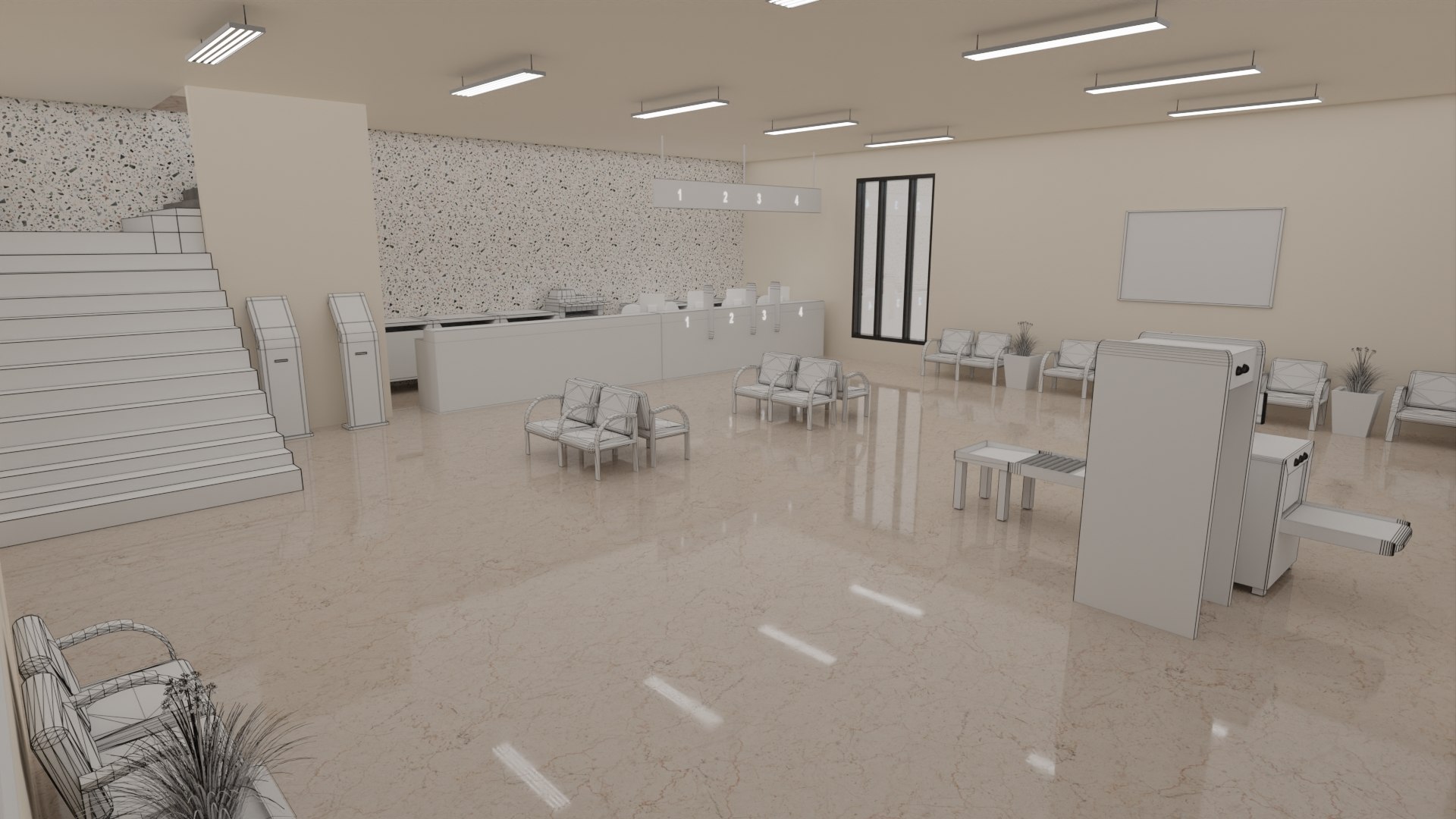 Bank Interior 3D - TurboSquid 2002225