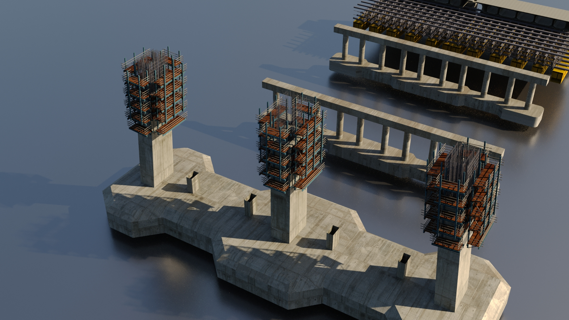 Climbing formwork ANIMATED Modelo 3D - TurboSquid 1709423