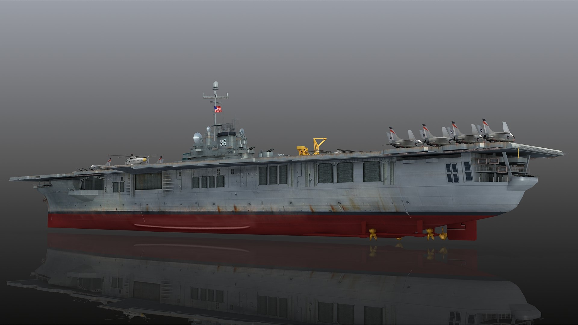 3D uss antietam cvs-36 cvs - TurboSquid 1536132