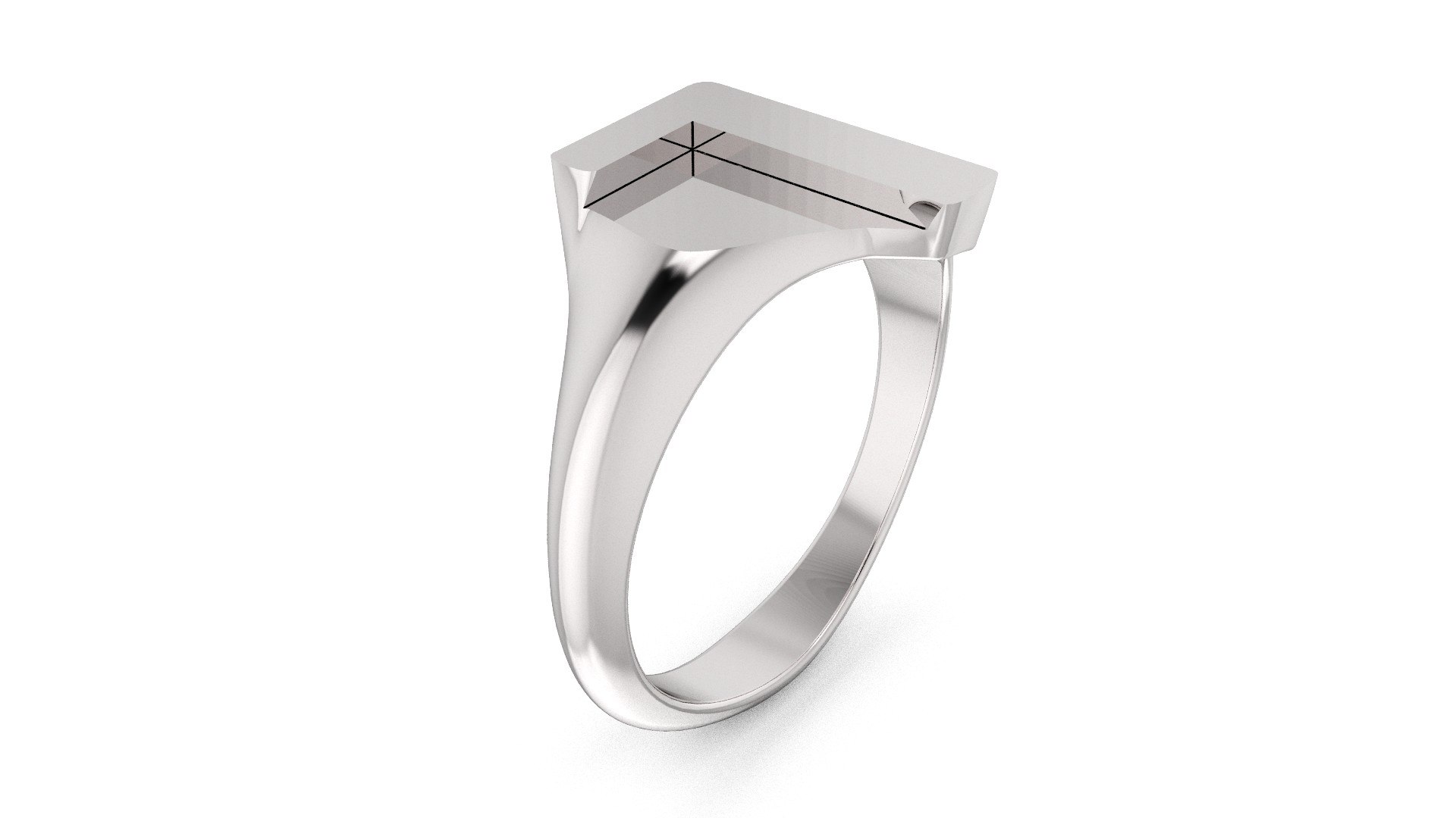 Alphabet Signet Ring L Model - TurboSquid 2083140