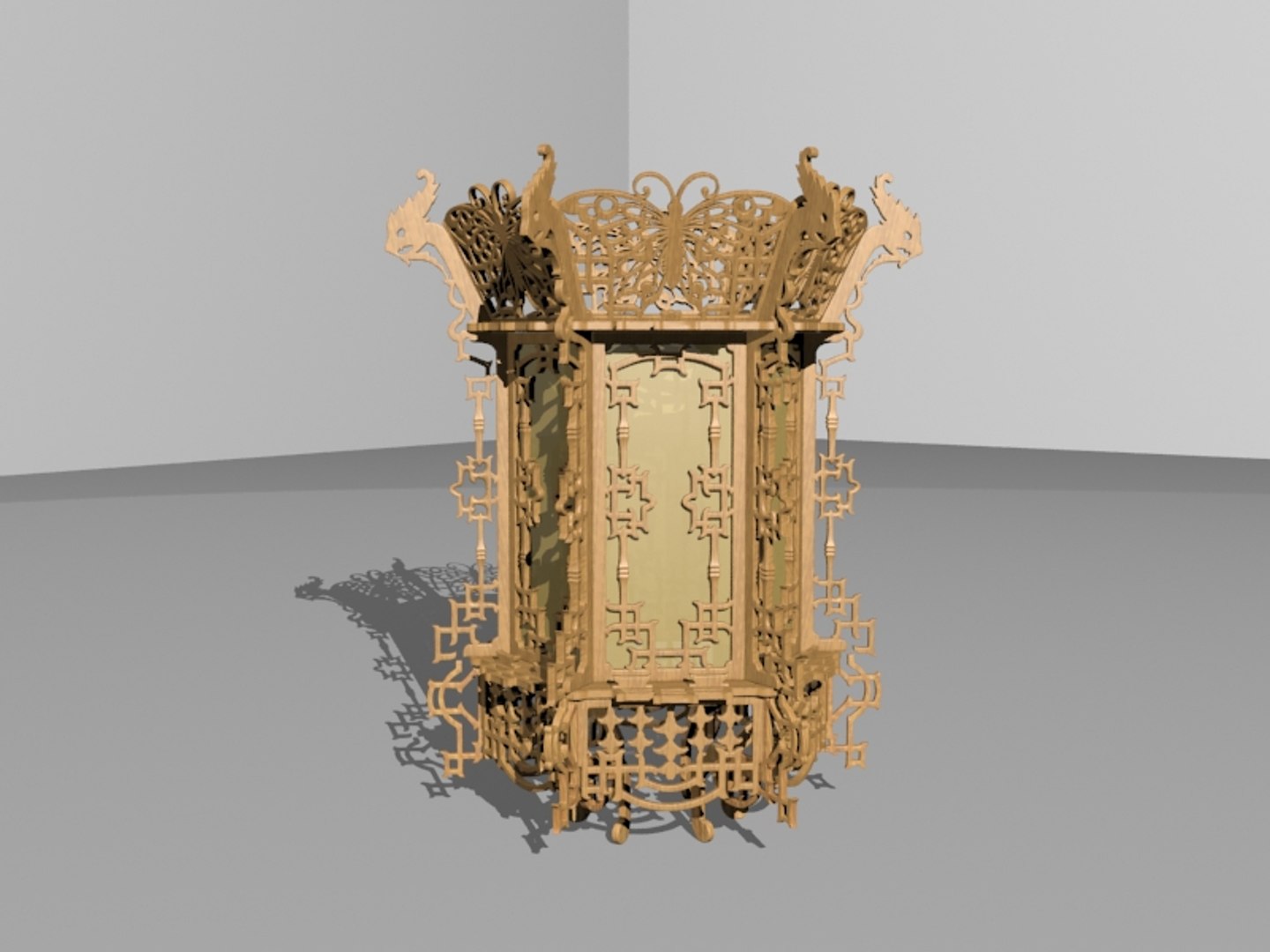 3d Lantern Chinese Lamp Bulb Model
