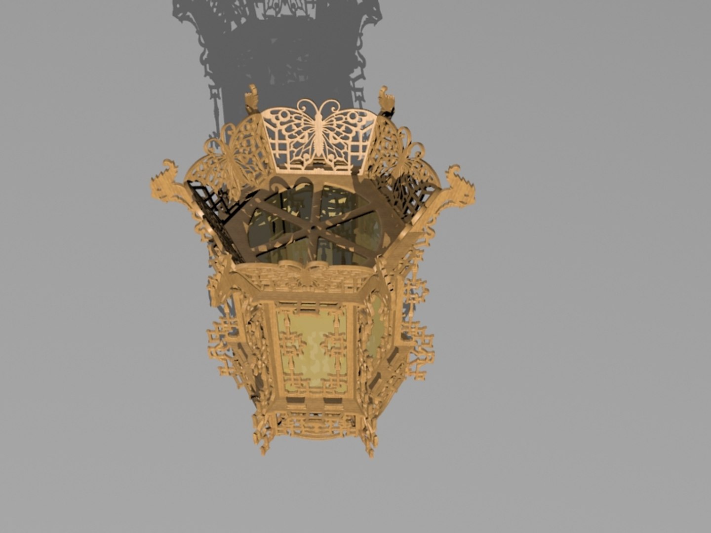 3d Lantern Chinese Lamp Bulb Model
