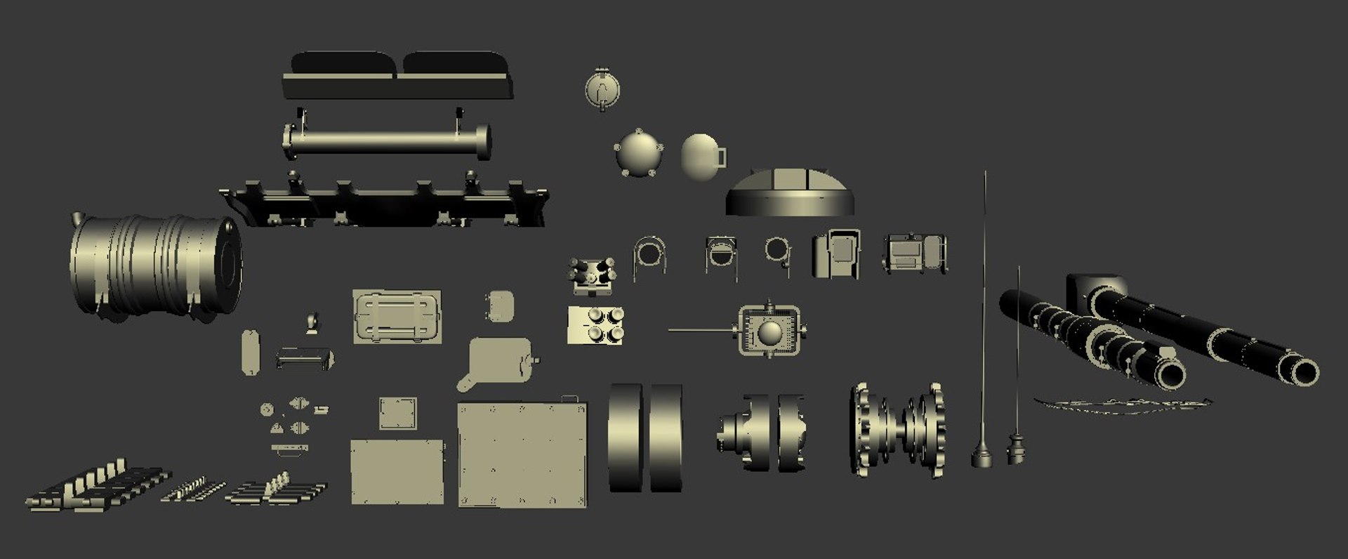 Kit Bash Tank Parts 3d Max