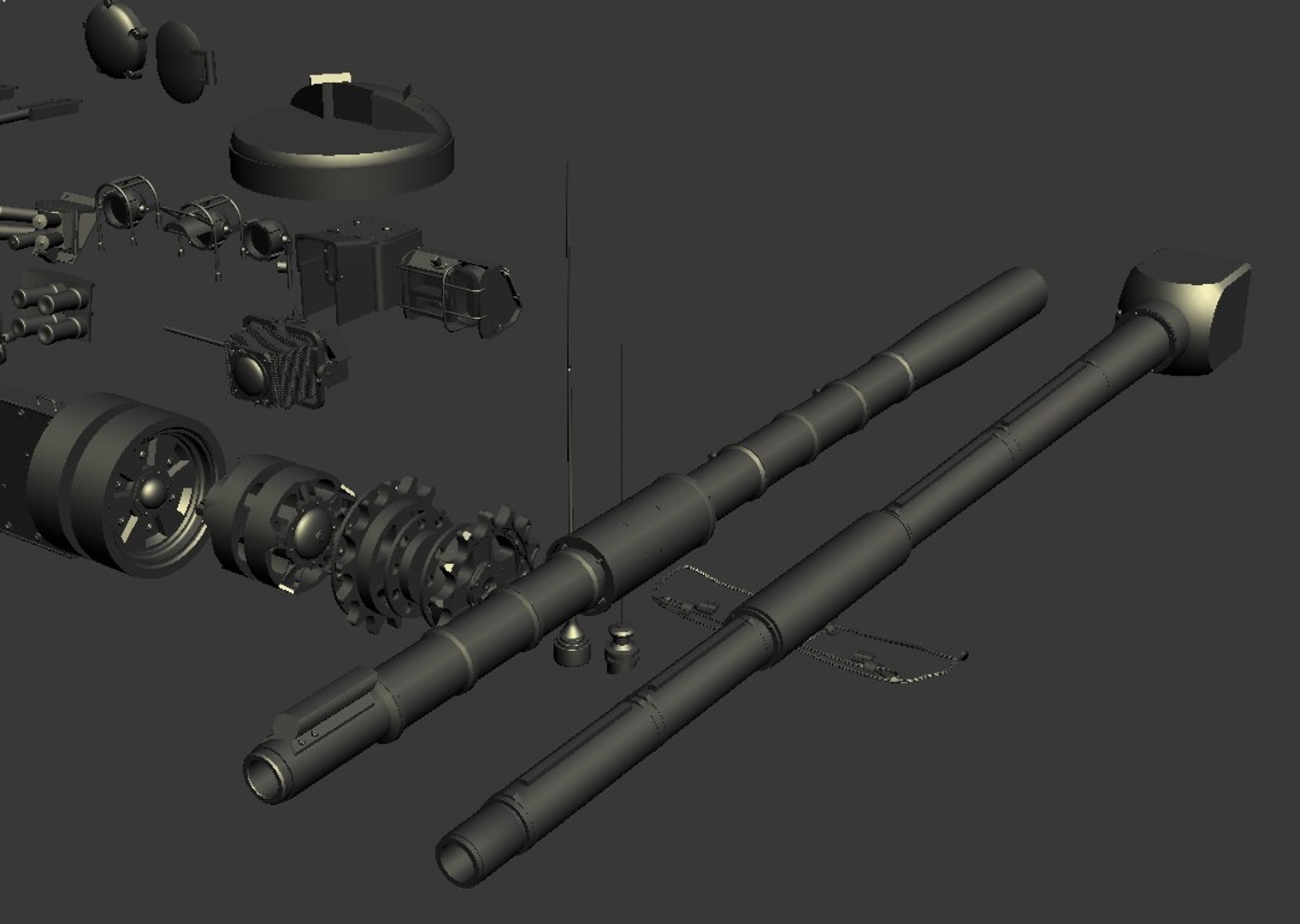 Kit Bash Tank Parts 3d Max