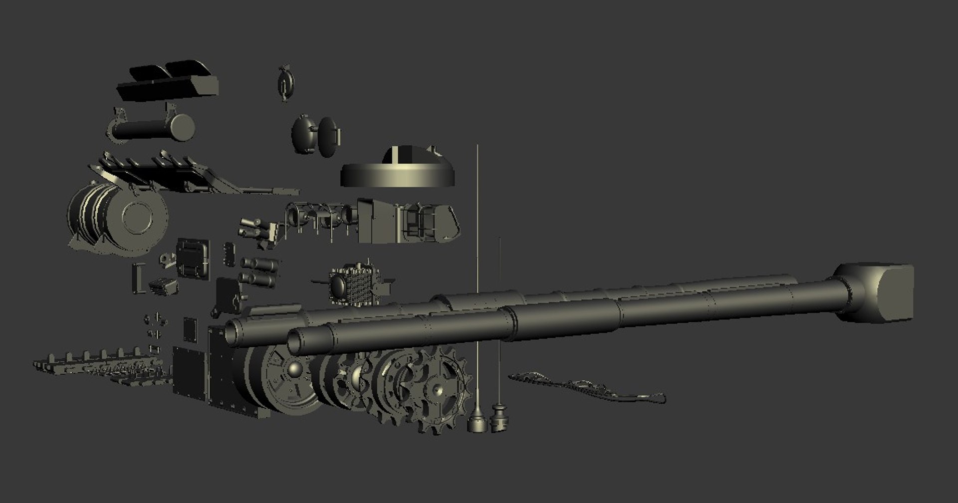 Kit Bash Tank Parts 3d Max